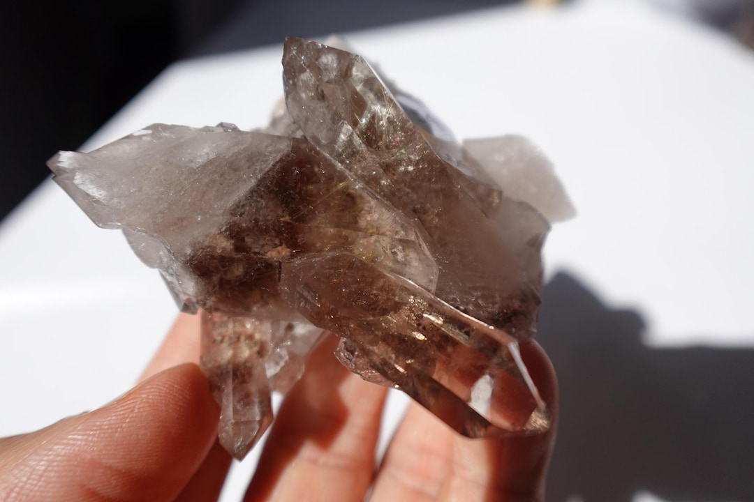 Smoky Rutilated Quartz Crystal - Etsy