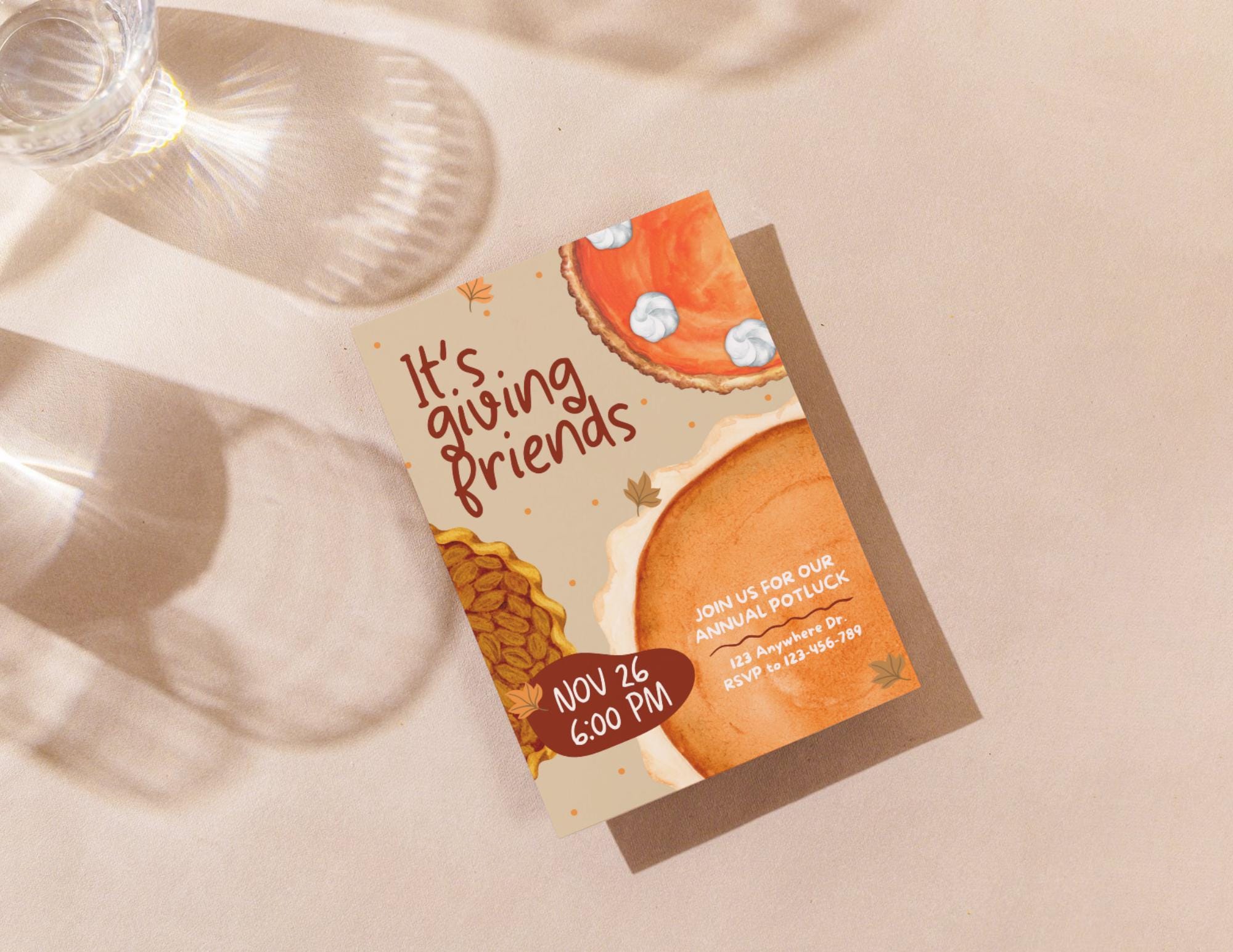 Editable Friendsgiving Invitation Template, Thanksgiving Invitation ...