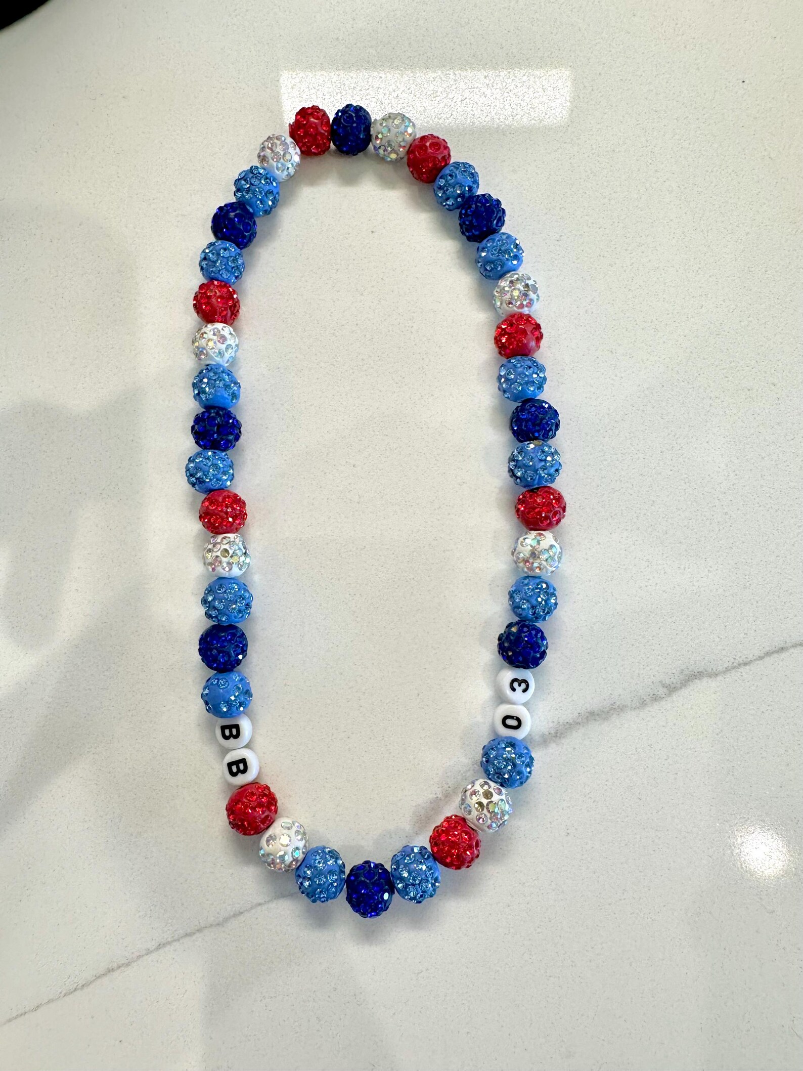 Custom Baseball Sparkle Beaded Necklaces, Pollyanna Baseball Necklaces ...