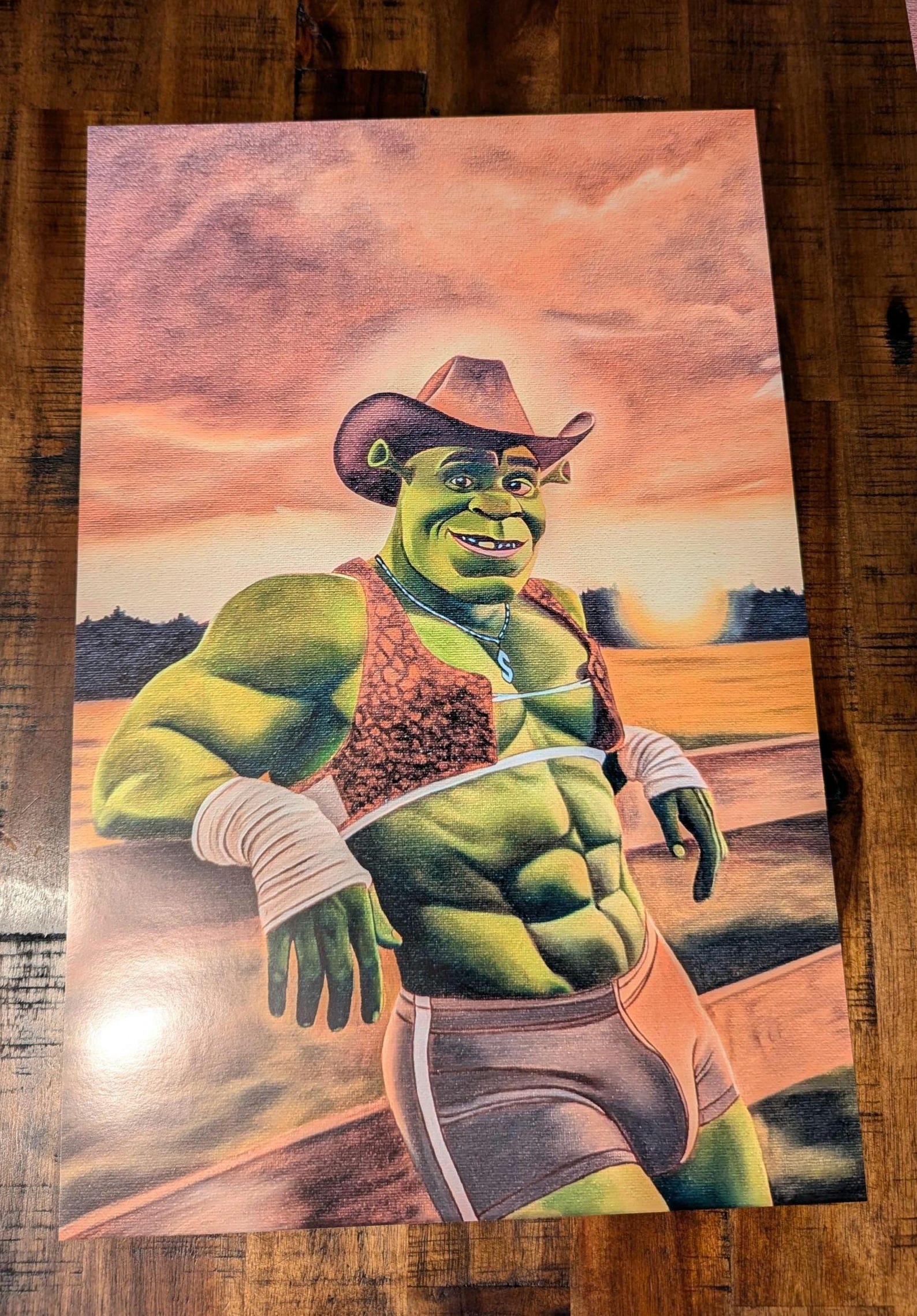 Cowboy Shrek Print - 12" X 16" - Etsy