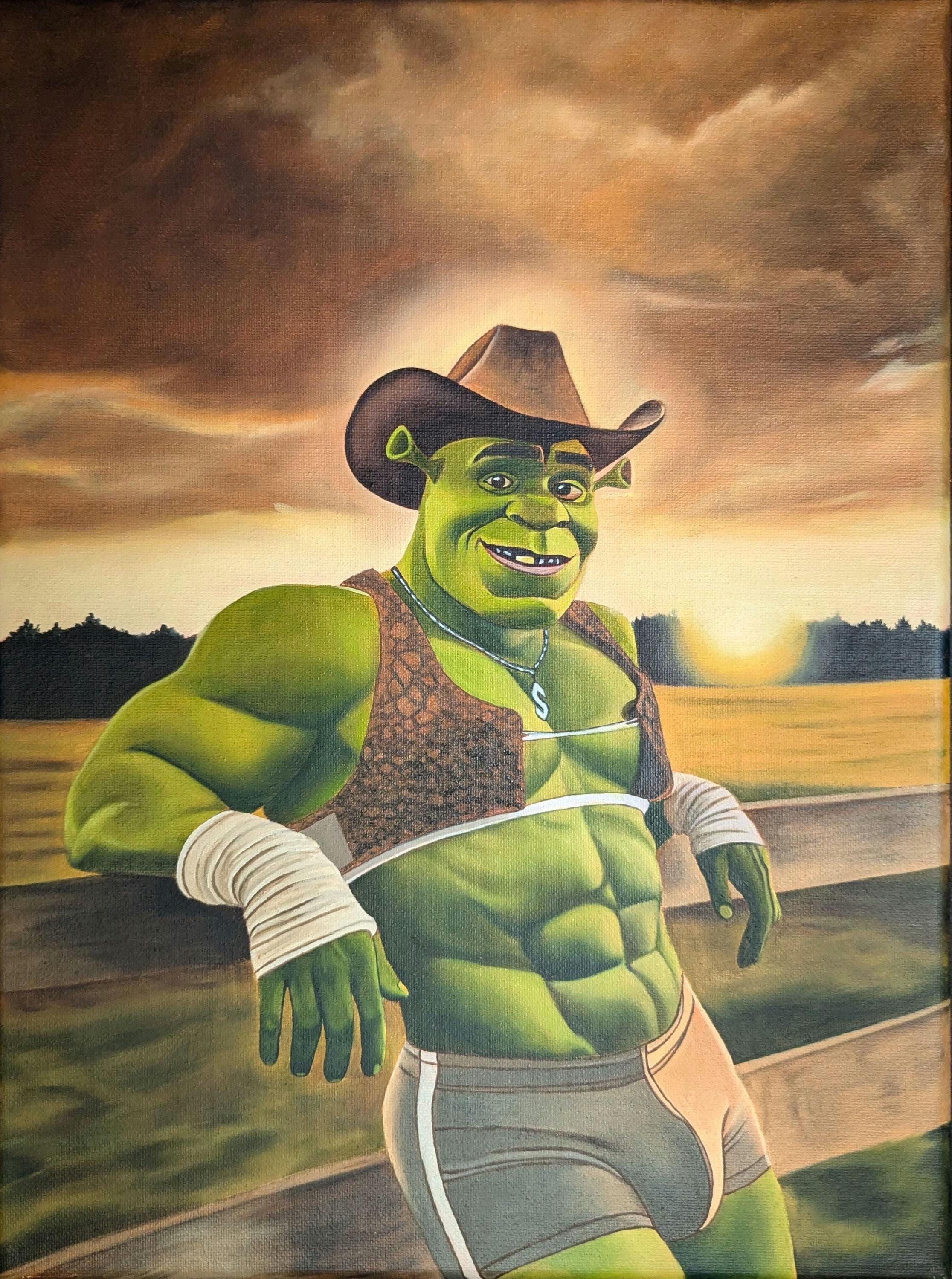 Cowboy Shrek Print - 12" X 16" - Etsy