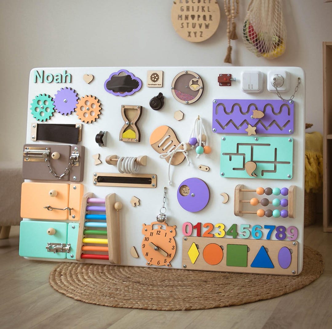 Montessori Board for Baby, Motor Skill Boost Toddler Panel, Montessori ...