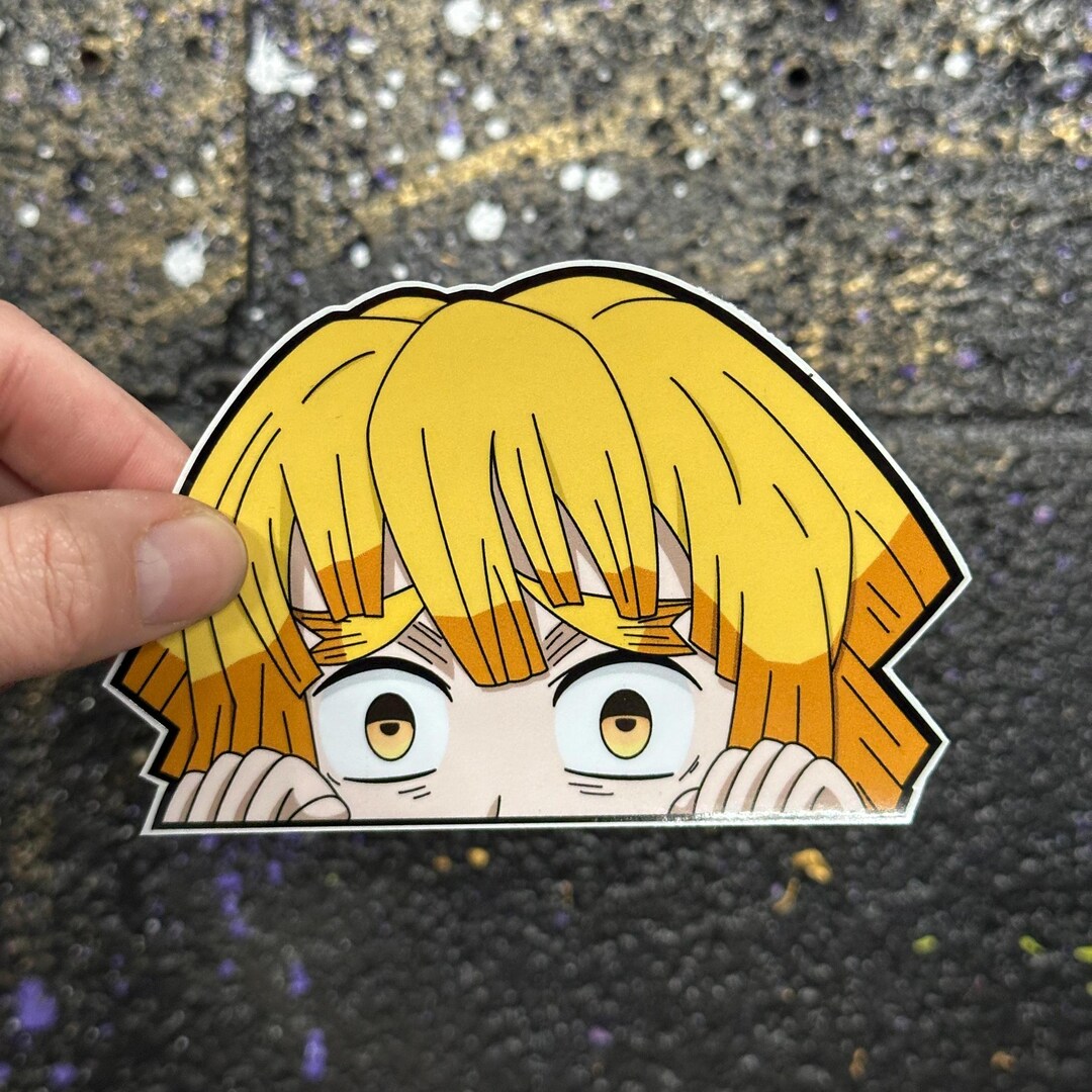 Scared Thunder Peeker Sticker - Etsy