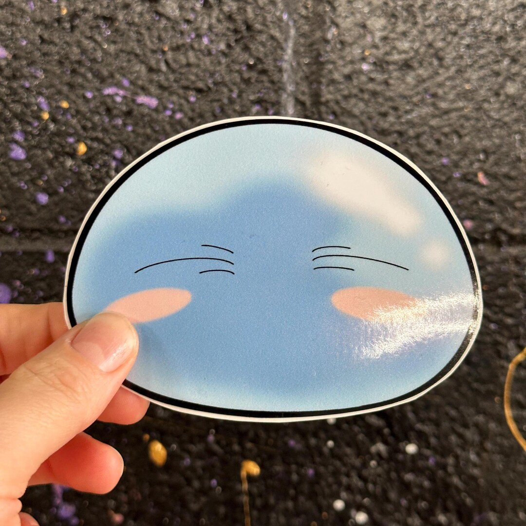Blue Slime Peeker Sticker - Etsy