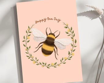 Happy Bee Day Birthday Card | Digital Instant Download Printable - Etsy