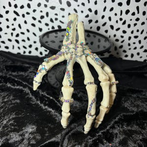 Iridescent Jeweled Skeleton Hands: Gothic Halloween Table Centerpiece ...