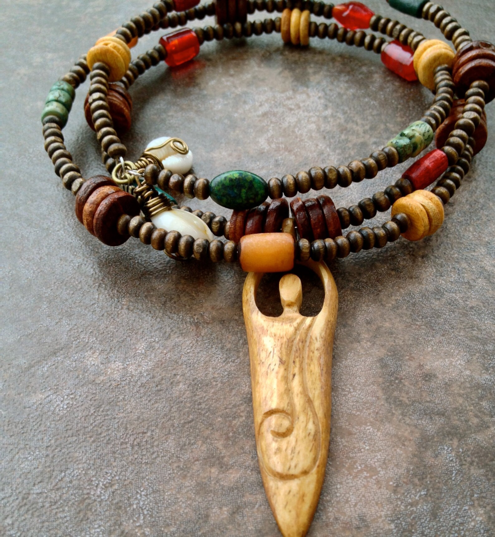 Wakanda Forever WOKE Bone Goddess Necklace. Choker, Collar, African ...