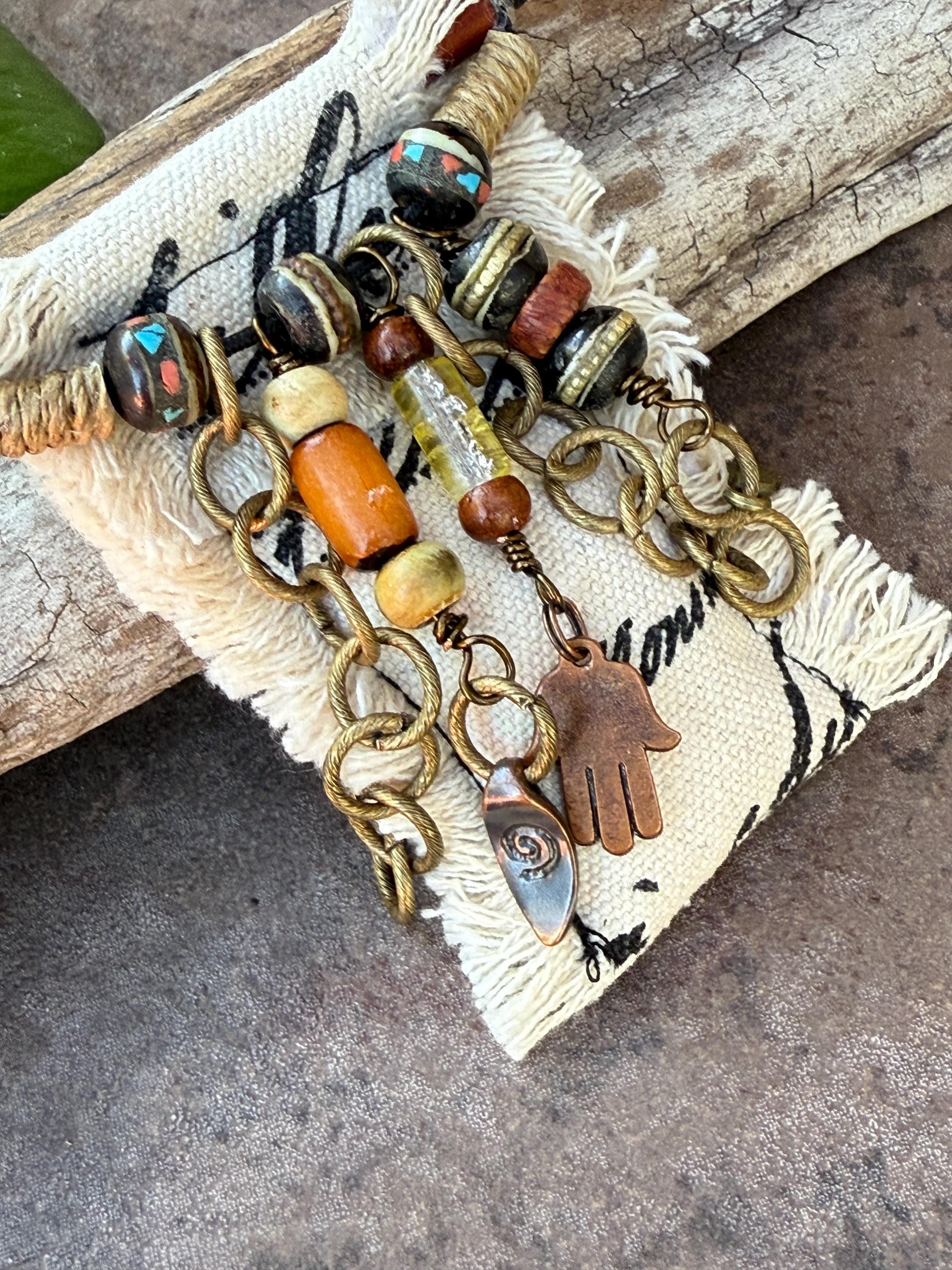 Fabric Art Amulet Assemblage Gris Gris Protection, Healing Necklace ...