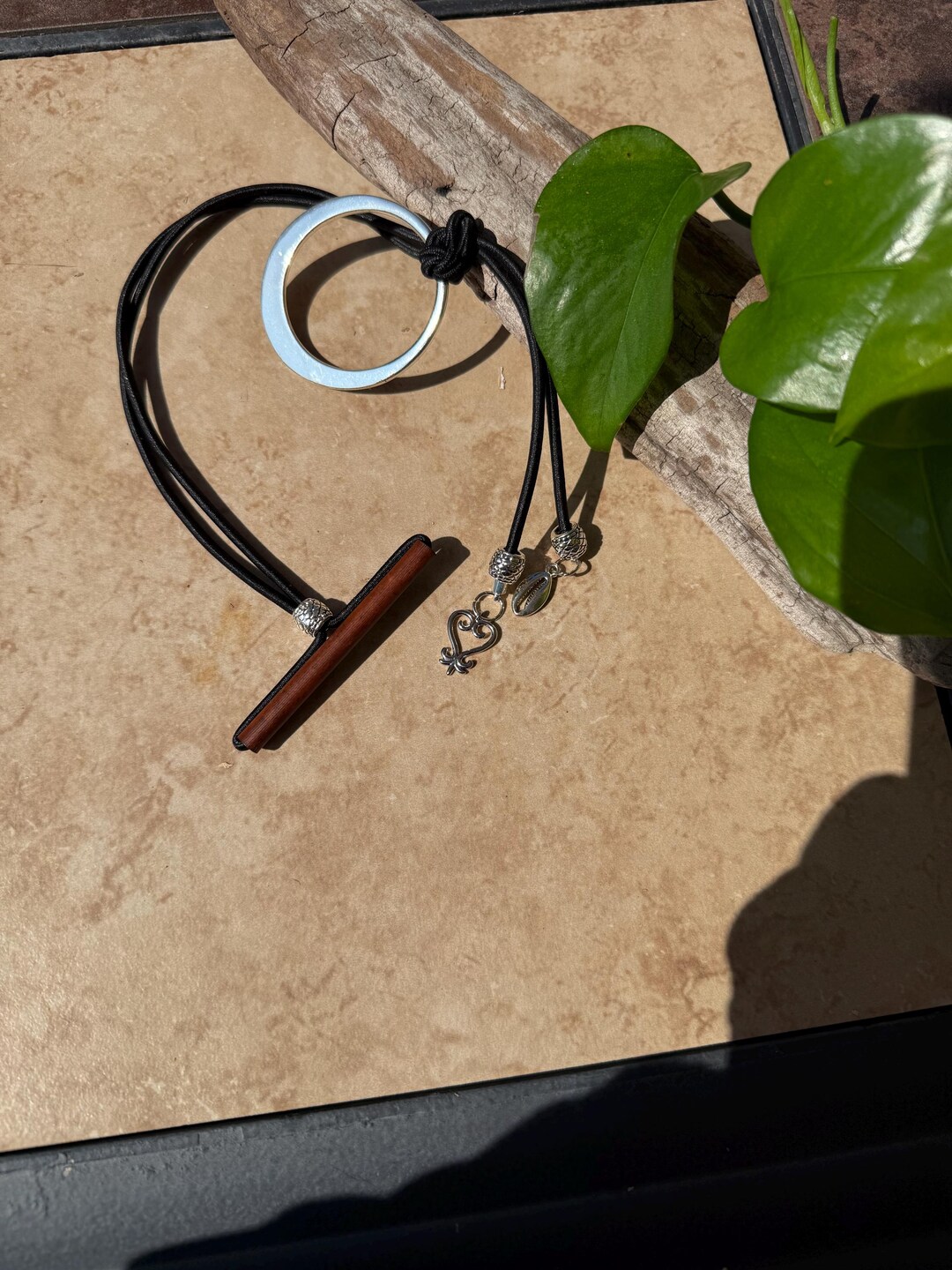 African Inspired Hair Tie, Cowrie Shell, Sankofa Symbol, Natural Hair ...