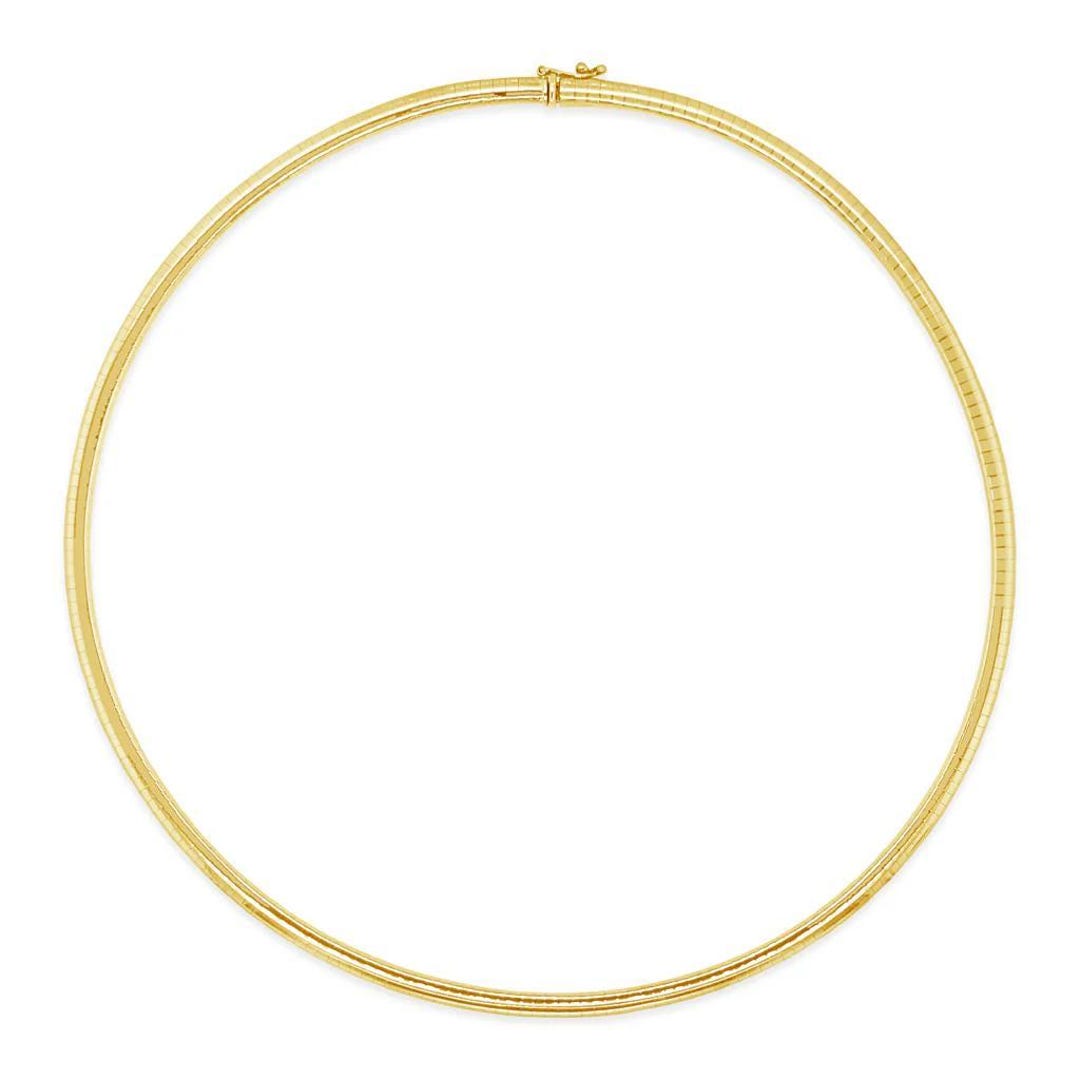 Omega Chain, Solid Gold Necklace, 14K Gold Chain Necklace, Bridal ...