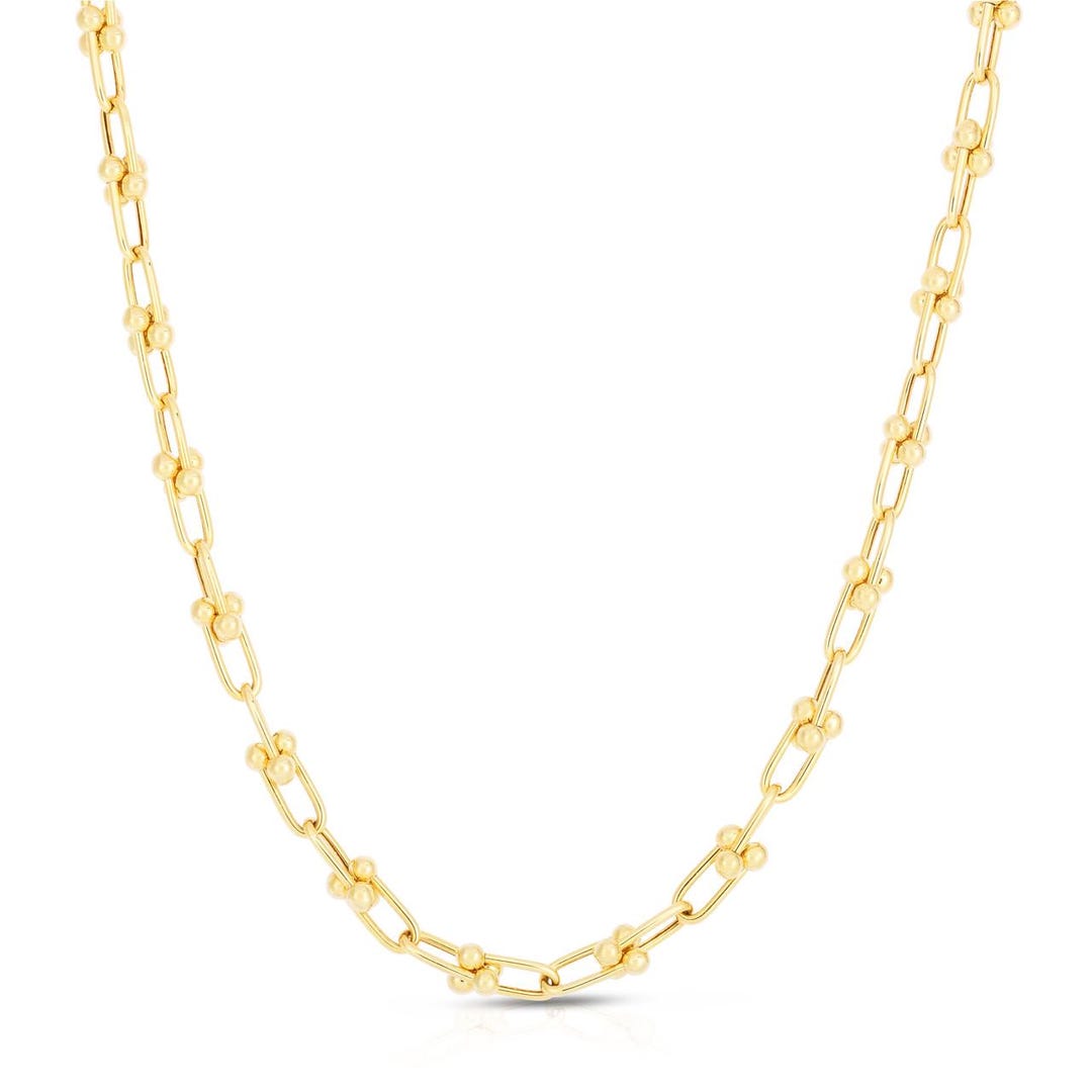 Jax Chain, Solid Gold Necklace, 14K Gold Chain Necklace, Unique ...