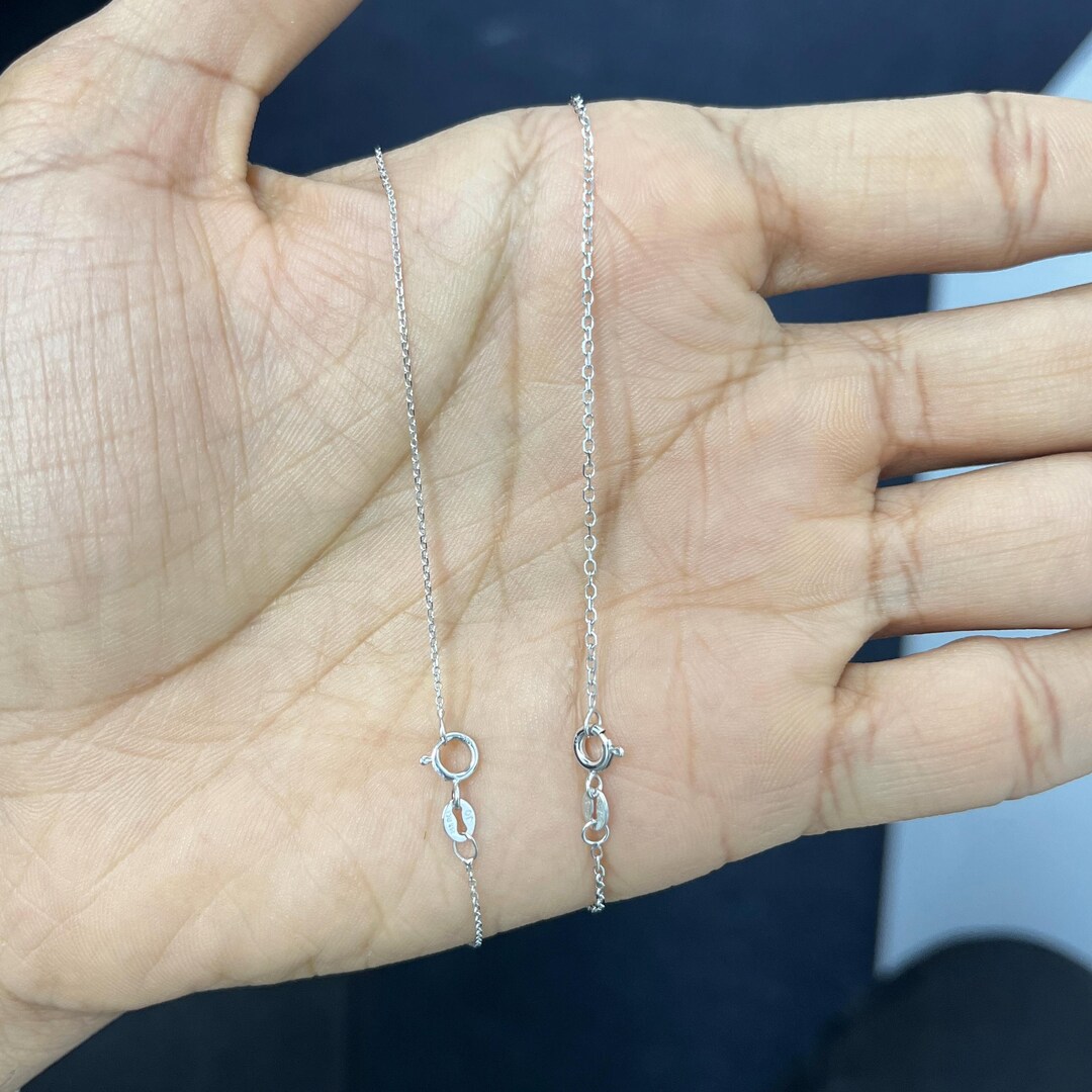 14k Solid Gold Cable Chain for Pendant Necklace, Dainty Thanksgiving ...