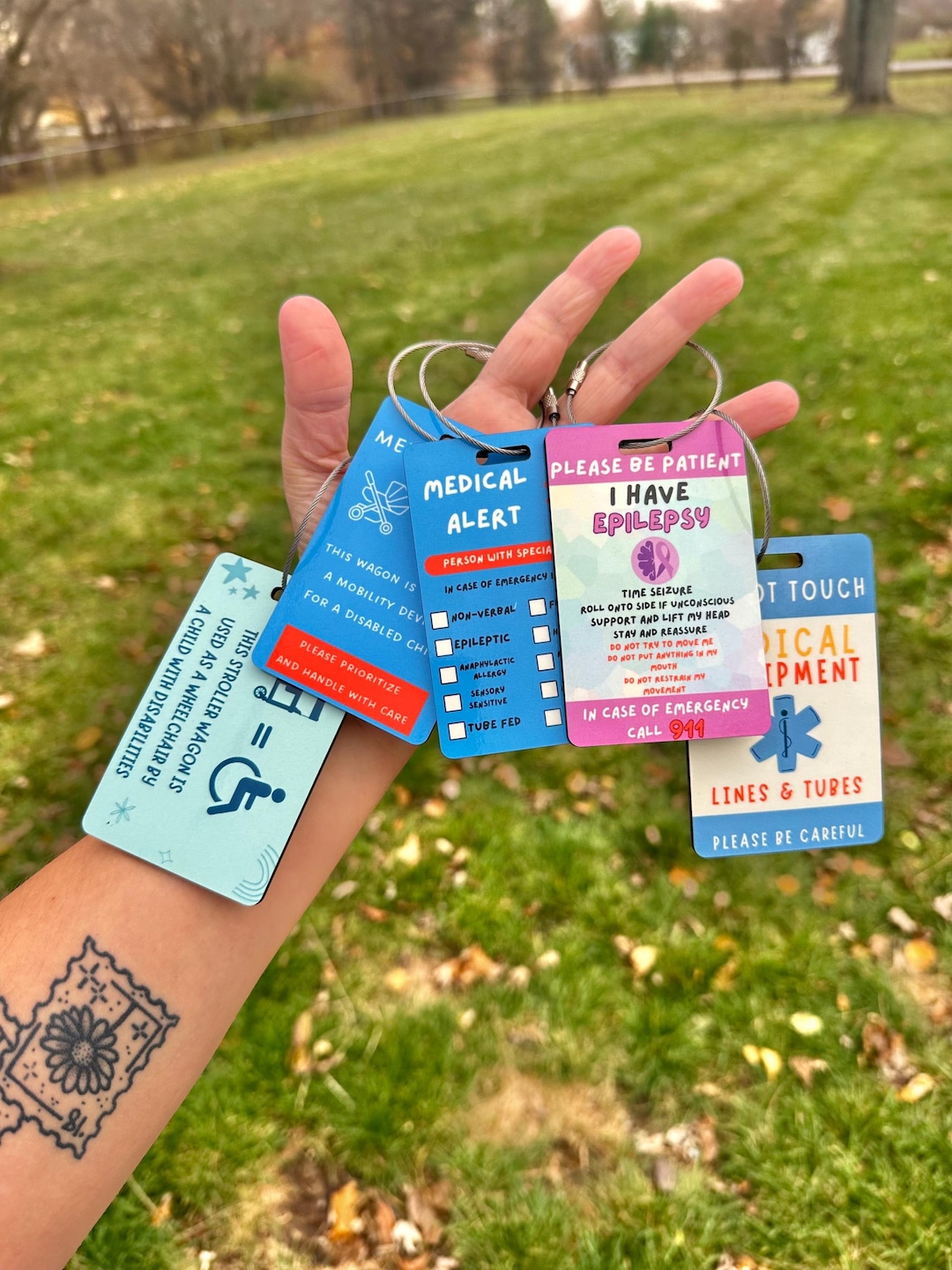 Medical ID Tag: Wheelchair, Oxygen, Feeding Tube, Stroller, Wagon ...