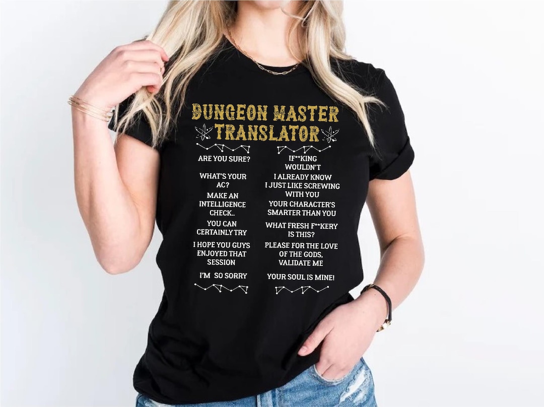 Dnd Shirt,dungeons and Dragons Shirt,dungeon Master Translator Shirt ...