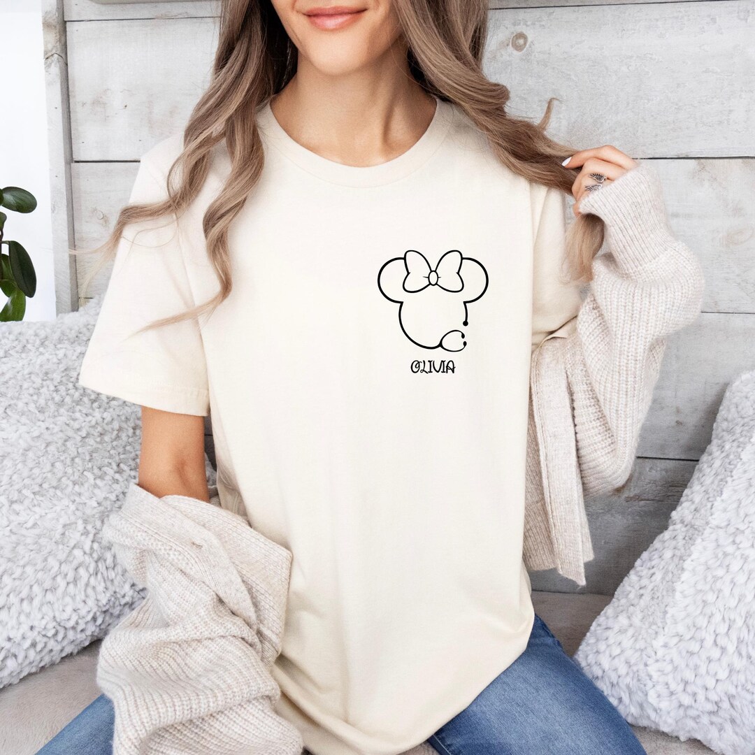 Custom Disney Minnie Doctor Shirt: Personalized Nurse Shirt, Custom MD ...