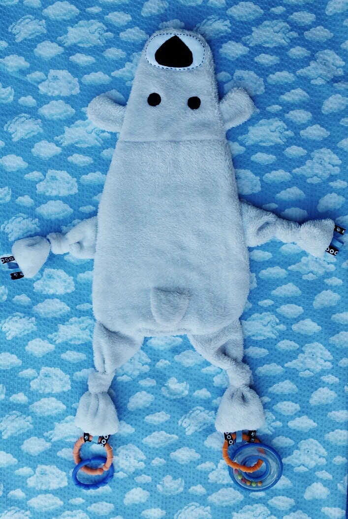 Upcycled Critter Polar Bear Baby Activity Blanket - Etsy