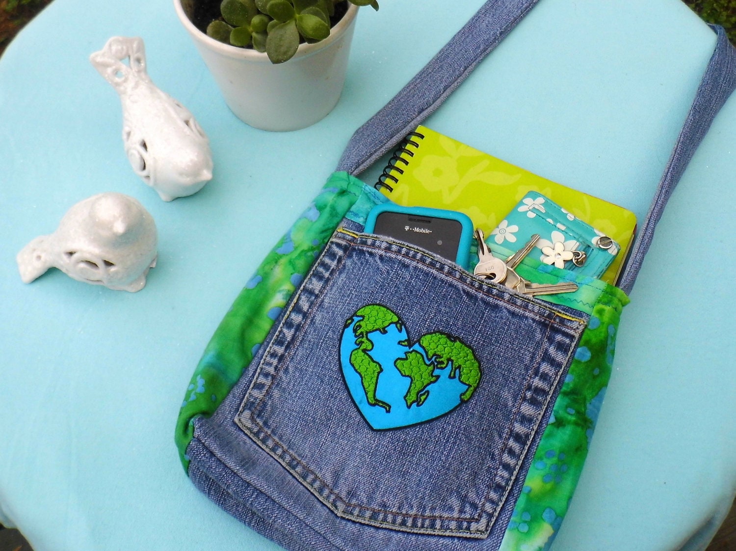 Love Your Planet Upcycled Jean Purse - Etsy