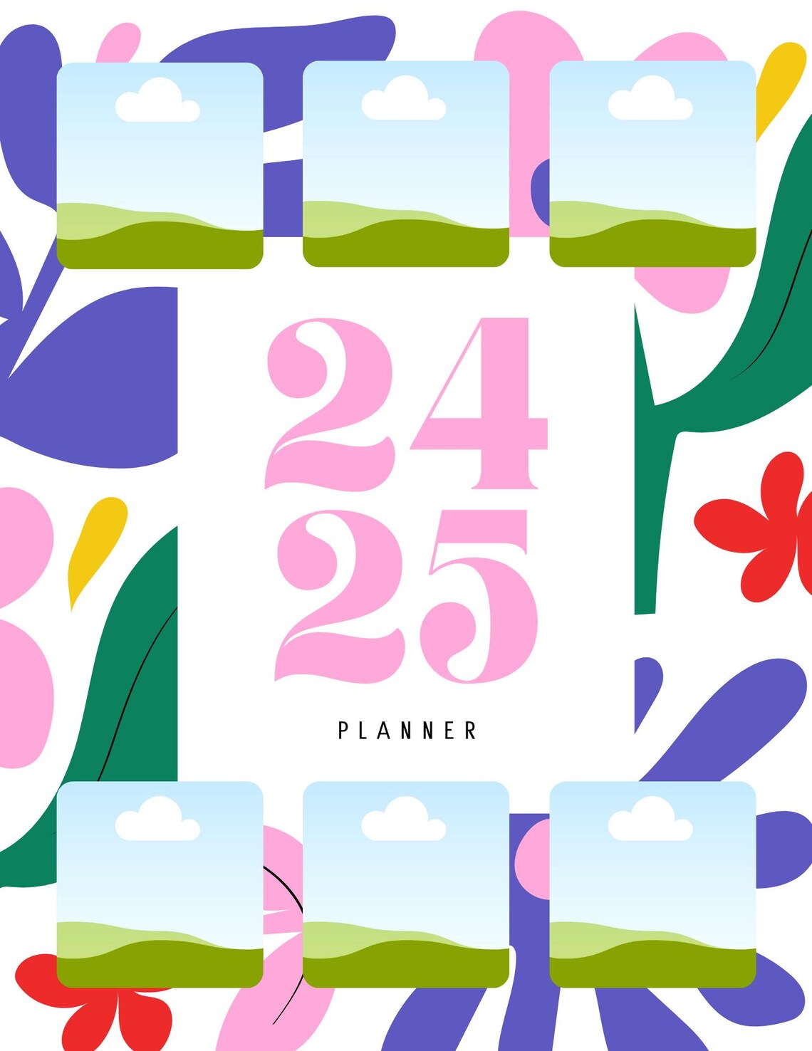 Custom Monthly Calendar View Planner 8.5 X 11 Mid Year Planner Floral ...