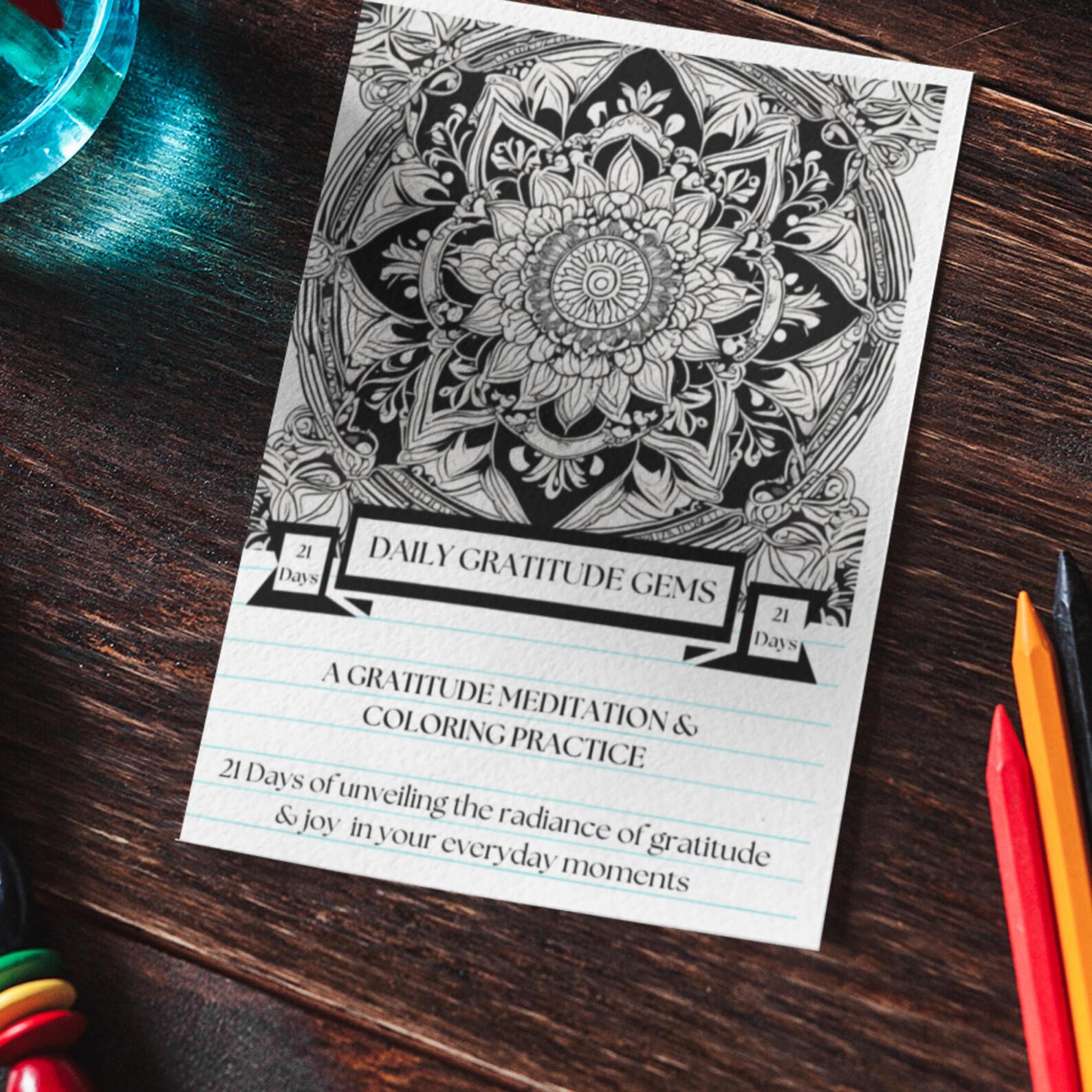 Gratitude Journal, Coloring Book, Adult Coloring Book, Meditation ...