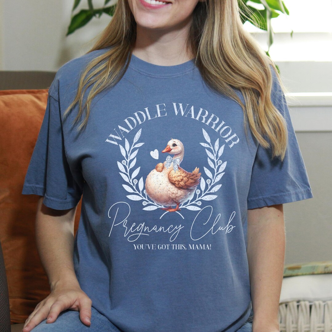 Waddle Warrior Tshirt, Pregnancy Announcement, New Mom Gift, Pregnancy ...