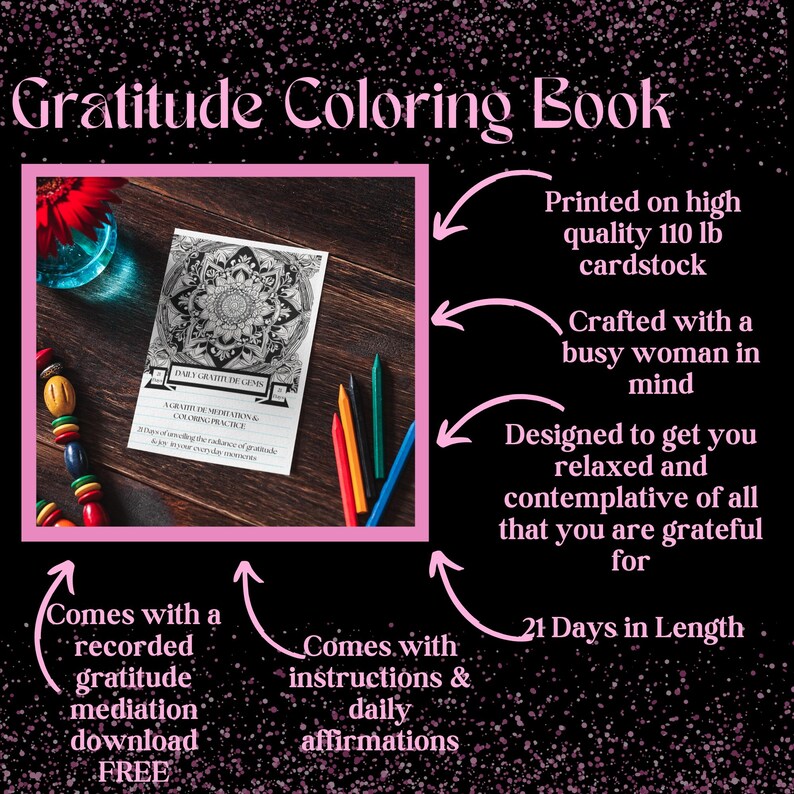 Gratitude Journal, Coloring Book, Adult Coloring Book, Meditation ...
