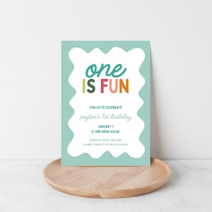 One is Fun Birthday Invitation - Instant Download Birthday Invitation ...