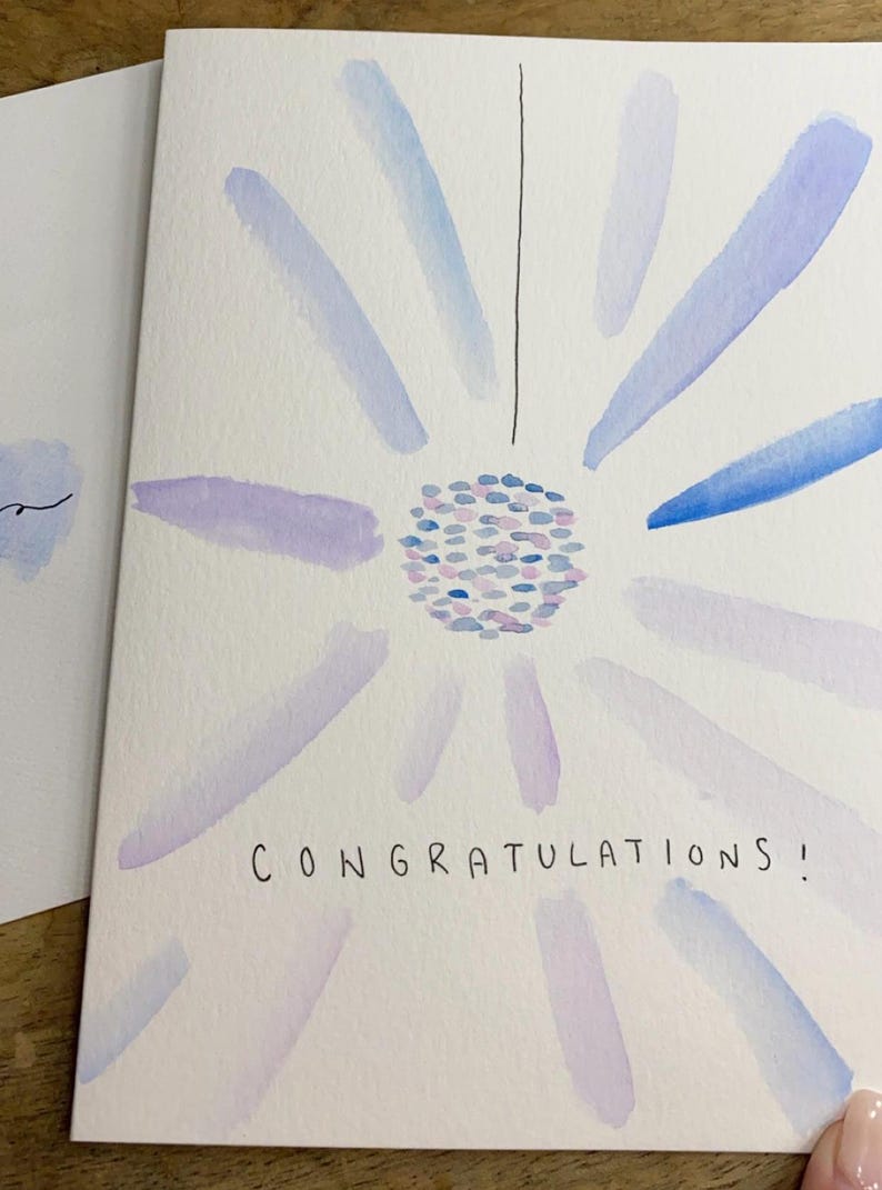 Watercolor Congratulations Card - Etsy