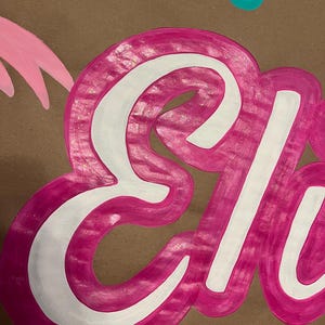 Custom, Hand-painted Party Banners | Malibu Barbie Party Bamner - Etsy