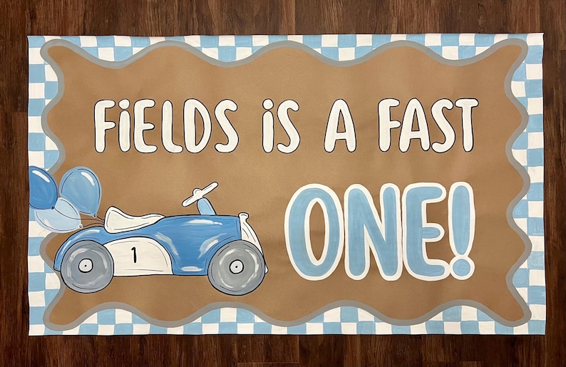 Custom, Hand-painted Party Banners | Fast One Party Banner - Etsy
