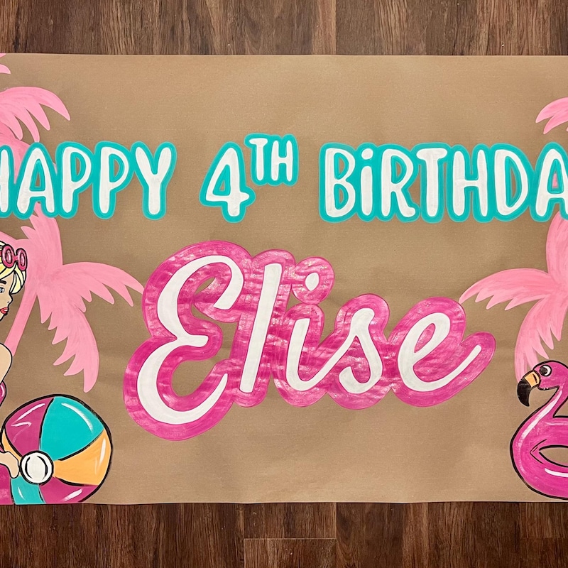 Barbie Banner - Etsy