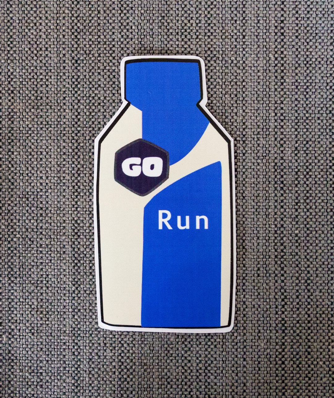 Go Run Sticker, Running Gel, Marathon Runner Gift, XC, Track, Running ...