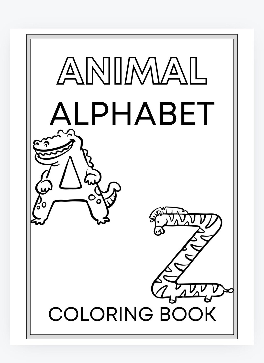 Alphabet Coloring Book - Etsy