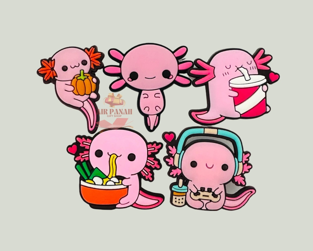 Axolotl Croc Charms, Axolotl Gift, Cute Charms for Shoes, Clog ...