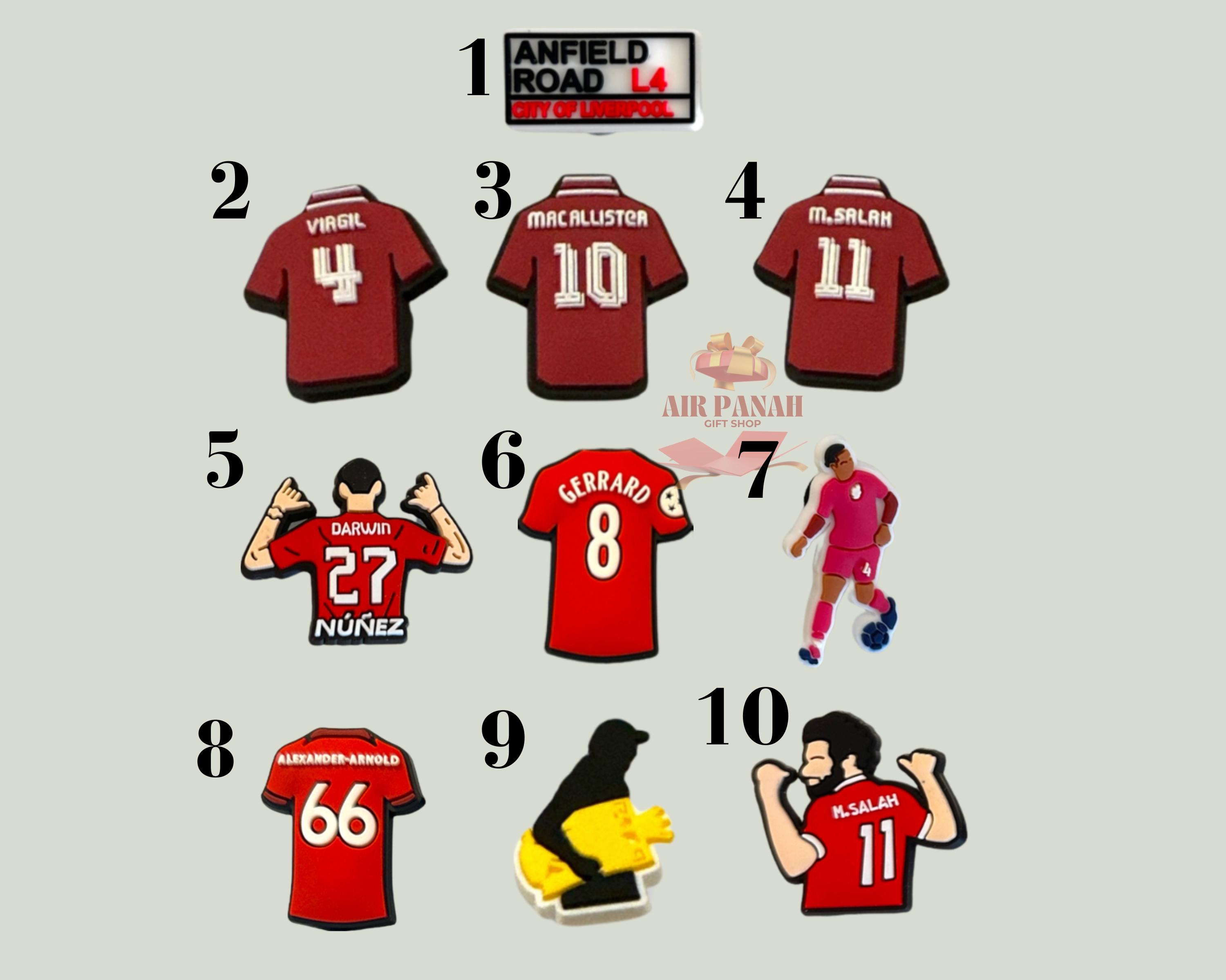 Liverpool Inspired Croc Charms, Football Croc Charms, Cute Charms for ...