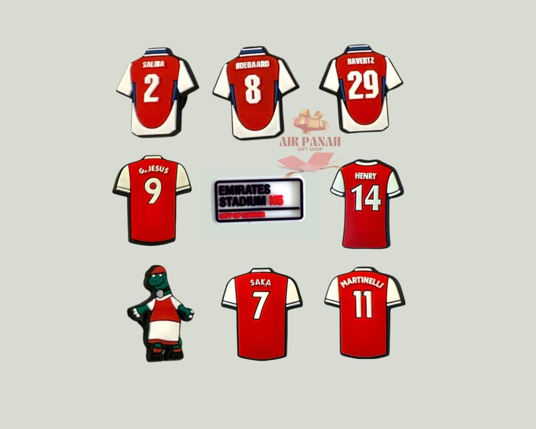 Arsenal Inspired Croc Charms, Football Croc Charms, Cute Charms for ...