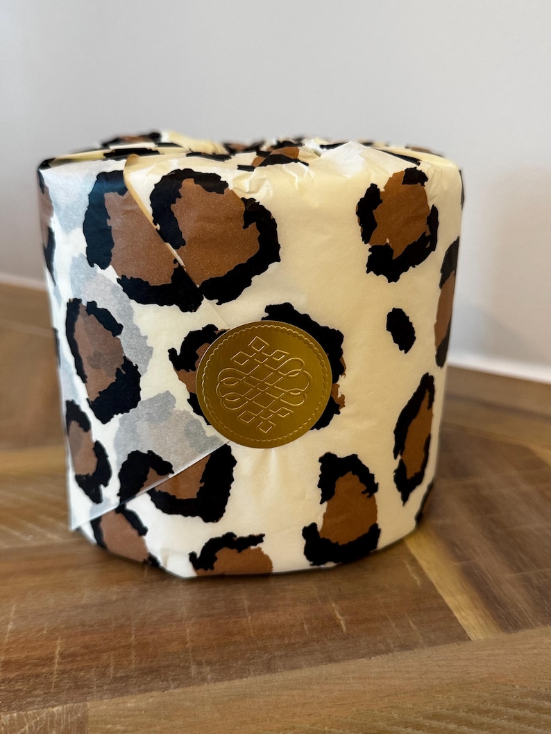 Safari Chic Leopard Animal Print Wrapped Bathroom Toilet Paper Gift Set ...
