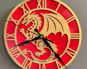 Laser Cut Dragon Clock File: SVG, Lightburn (digital Download) - Etsy