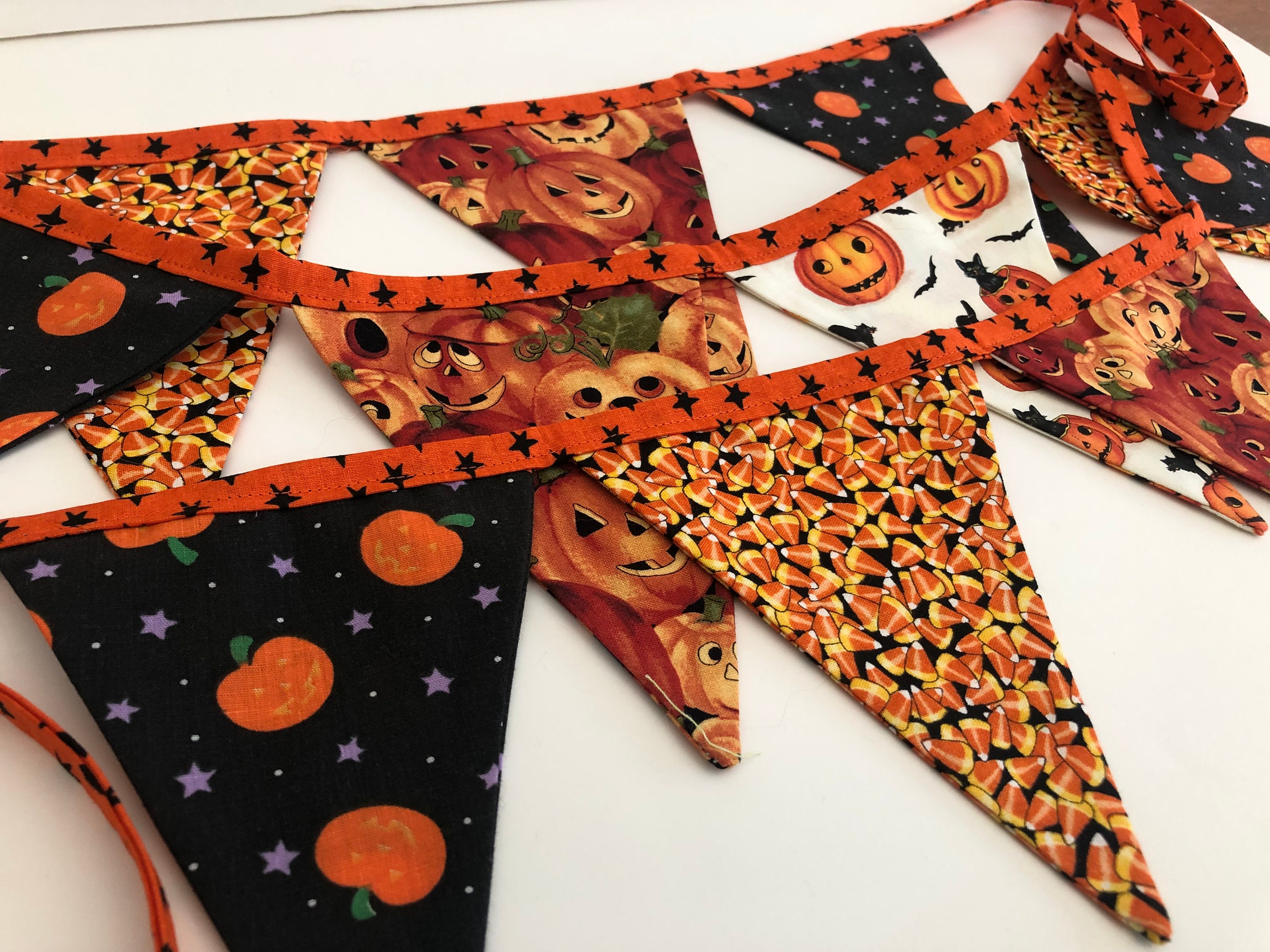HALLOWEEN BANNER BUNTING Flags Holiday Party Decorations - Etsy