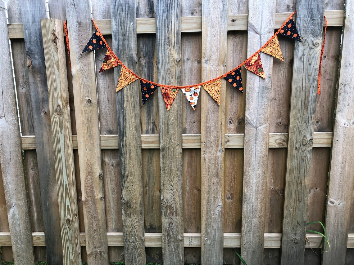 HALLOWEEN BANNER BUNTING Flags Holiday Party Decorations - Etsy