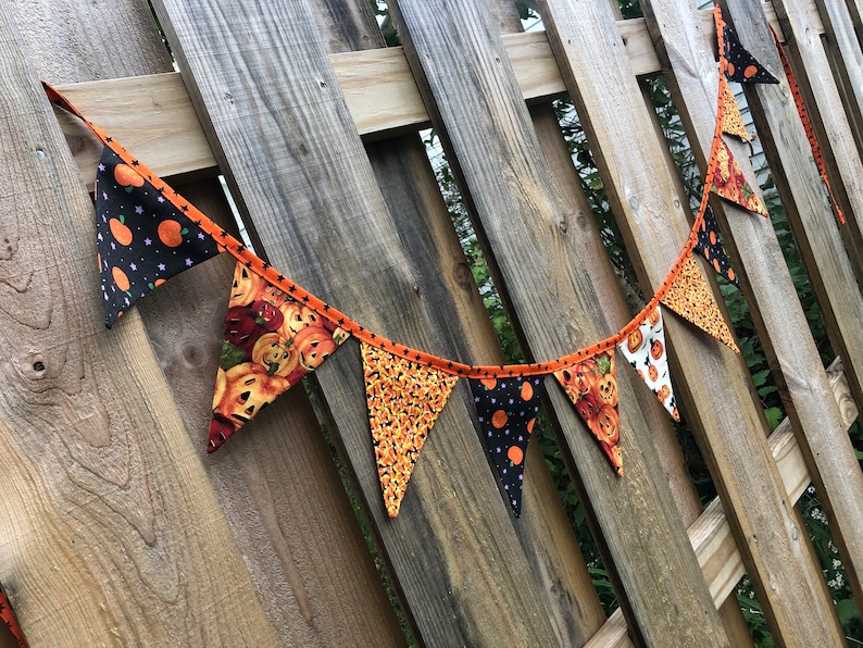 HALLOWEEN BANNER BUNTING Flags Holiday Party Decorations - Etsy
