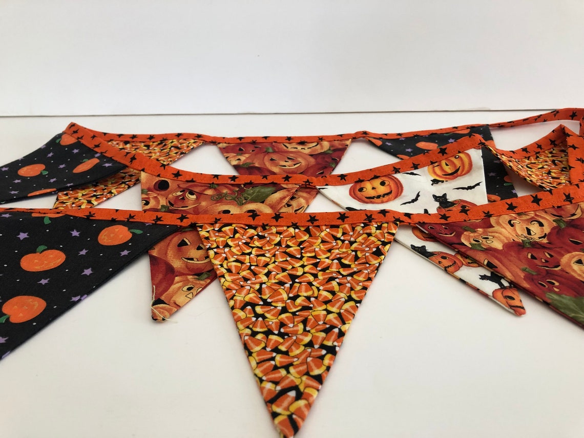 HALLOWEEN BANNER BUNTING Flags Holiday Party Decorations - Etsy