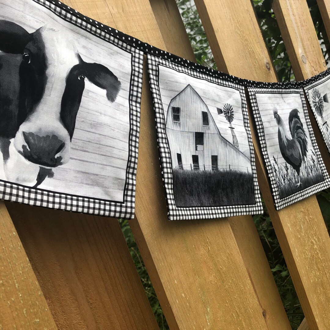 BUTTERMILK FARMYARD BANNER Bunting Flags- Farmers Way Country Living ...