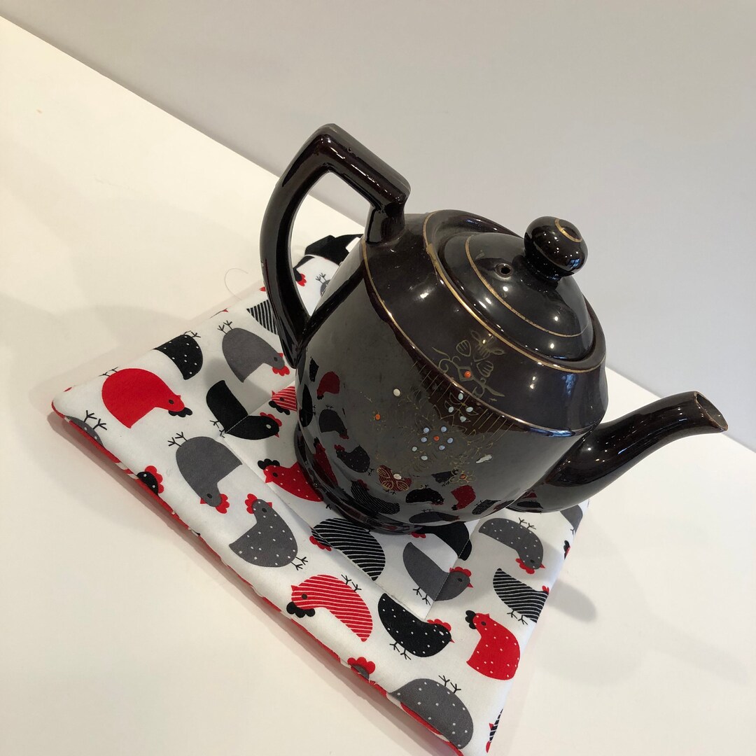 FABRIC Cloth POTHOLDERSBBQ Hot Sauce Ketchup Themeblack Red Gray ...