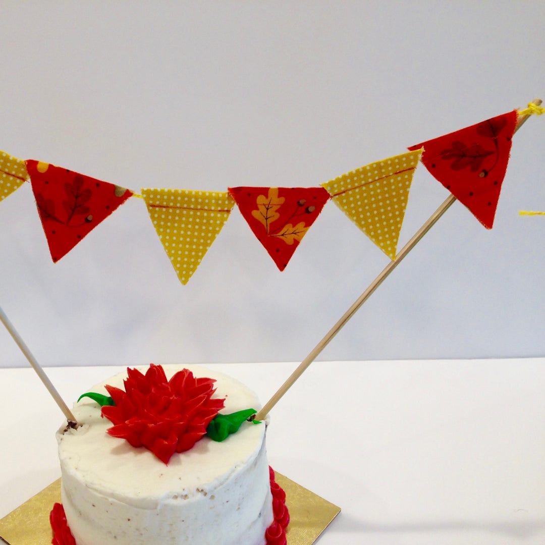 CAKE TOPPER THANKSGIVING Garland--autumn Cake Banner--thanksgiving ...