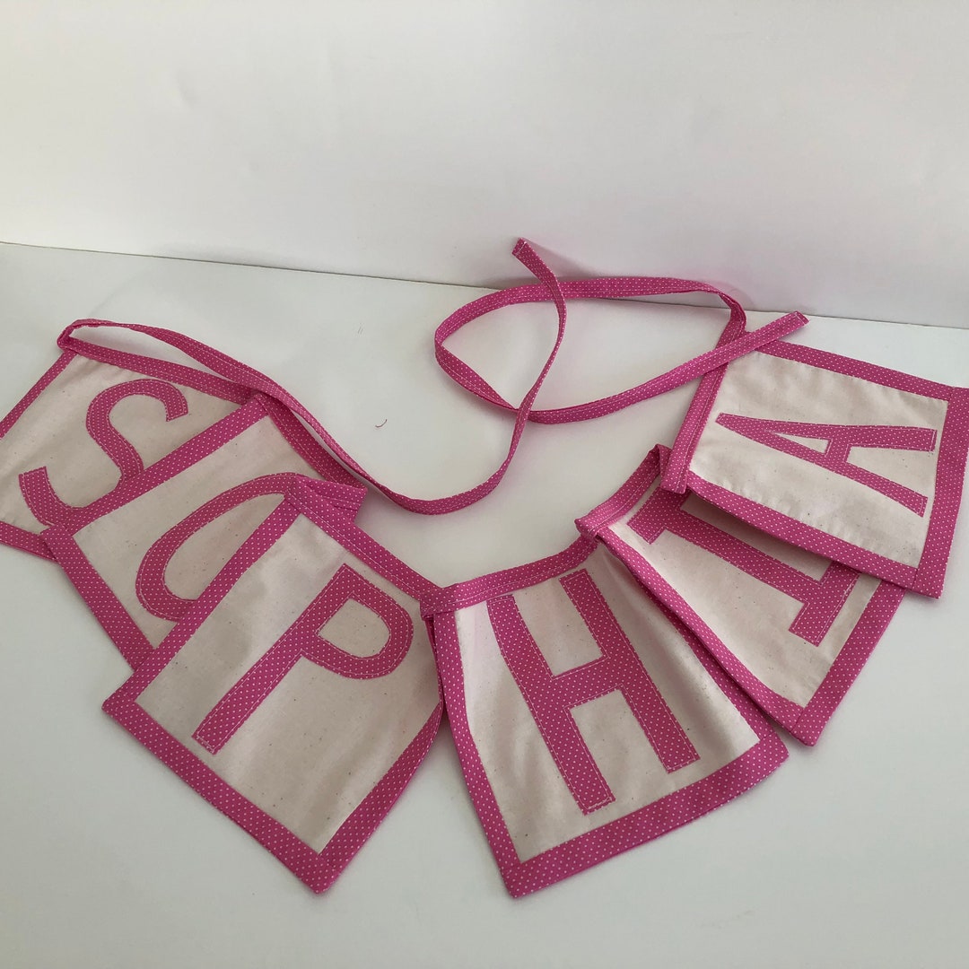 YOUR WORD BANNER- Child Name Banner Bunting Flags- Party Banner- Baby ...