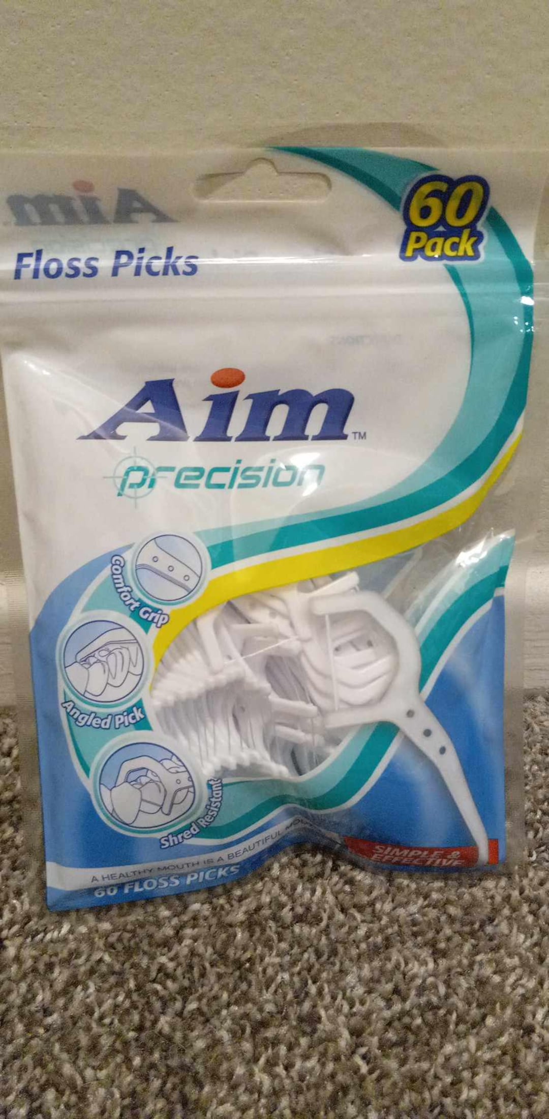 Aim Precision Floss 60 Pack - Effective Teeth Cleaning & Oral Health ...