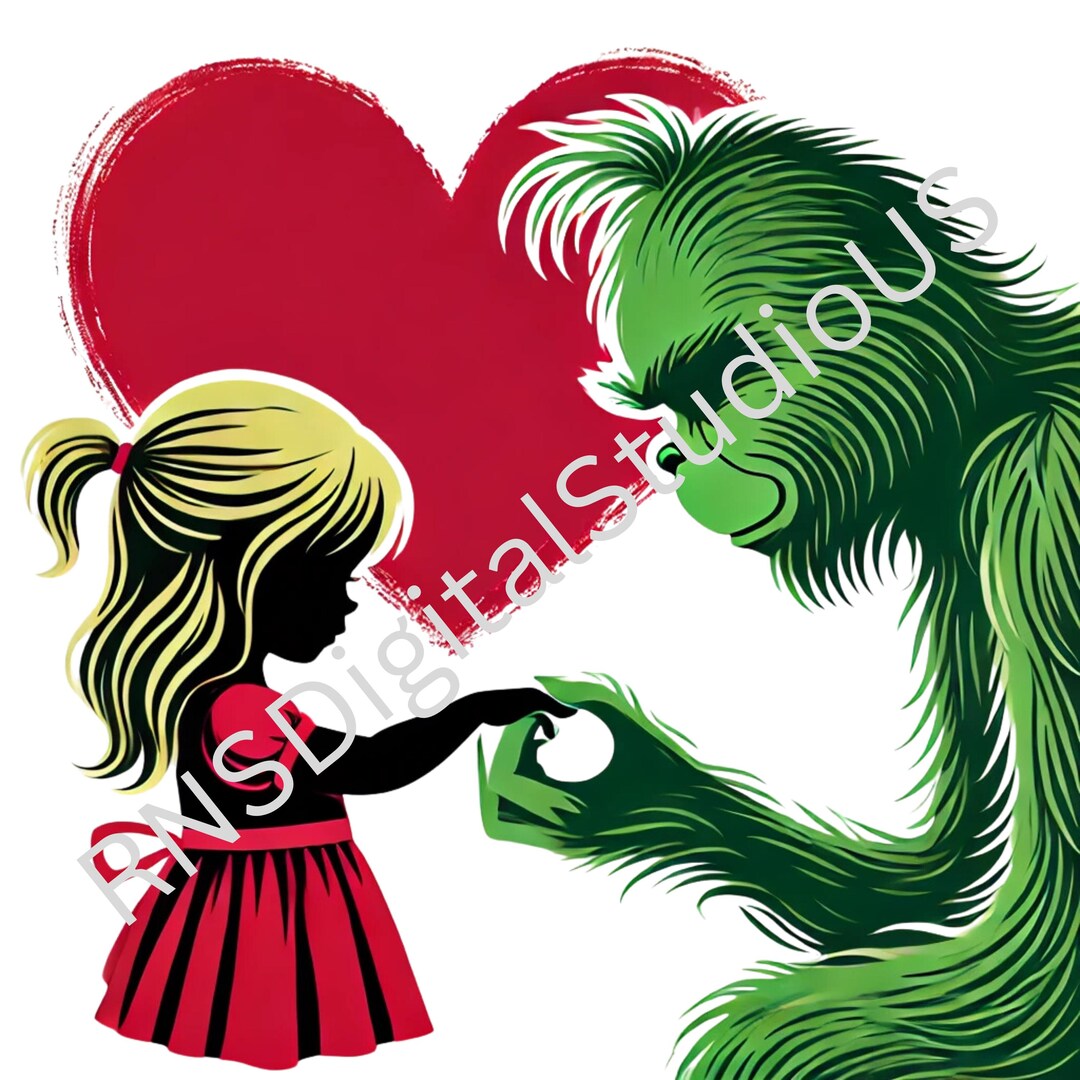 Grinch and Cindy Lou Whoville Christmas PNG Design With Little Blonde ...