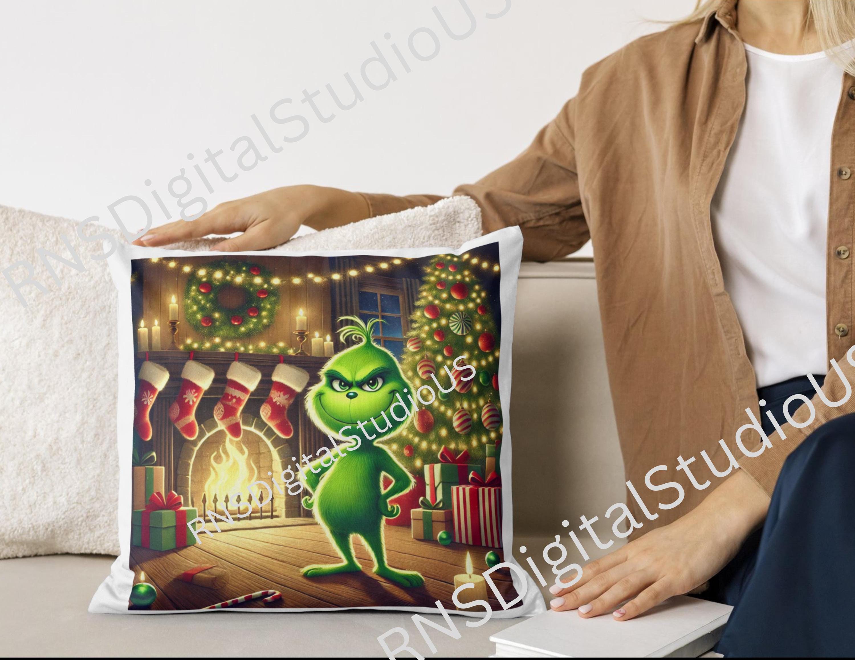 Baby Grinch Fireplace Christmas Tree PNG Scene - Etsy