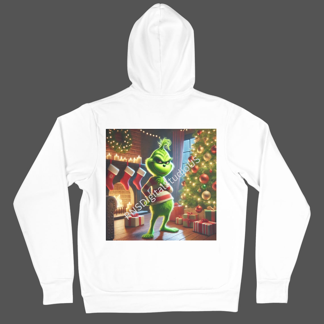 Grinch Fireplace Christmas Tree PNG Scene - Etsy