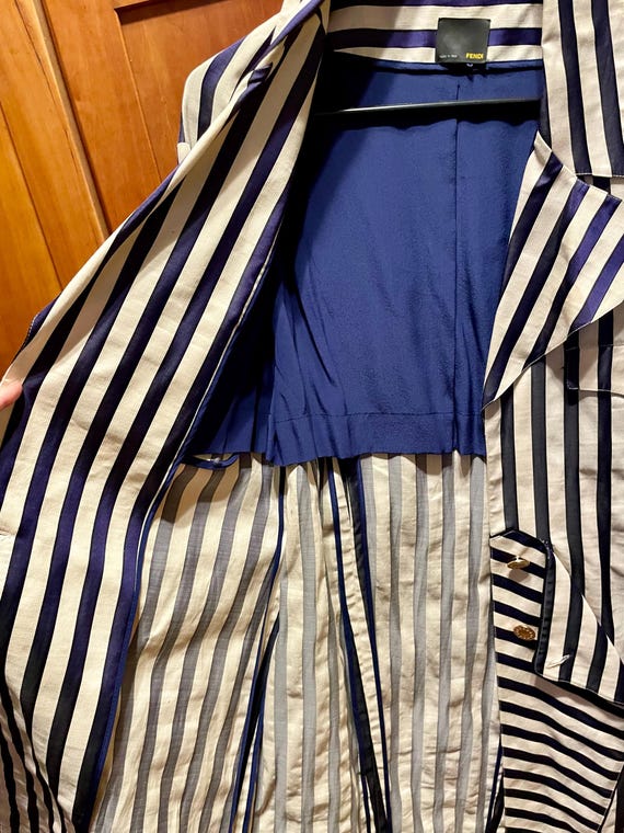 Fendi French Military Style Duster Vintage Made in Fr… - Gem